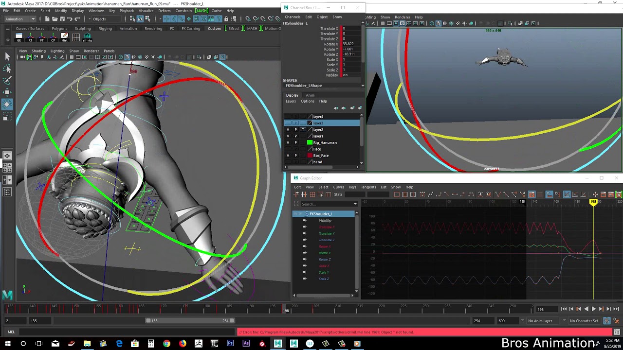 Making Hanuman animation Blocking step 2 in maya - YouTube