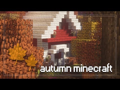 A surprise in the small red house... | Autumn Minecraft 🍁🍂 - YouTube