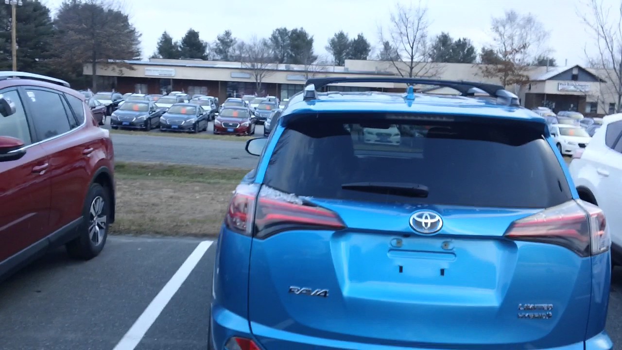 Jan 2017 Rav4 Electric Blue Hybrid Limited AT Package - YouTube