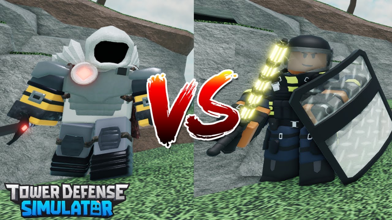Gladiator VS Warden | Roblox Tower Defense Simulator - YouTube