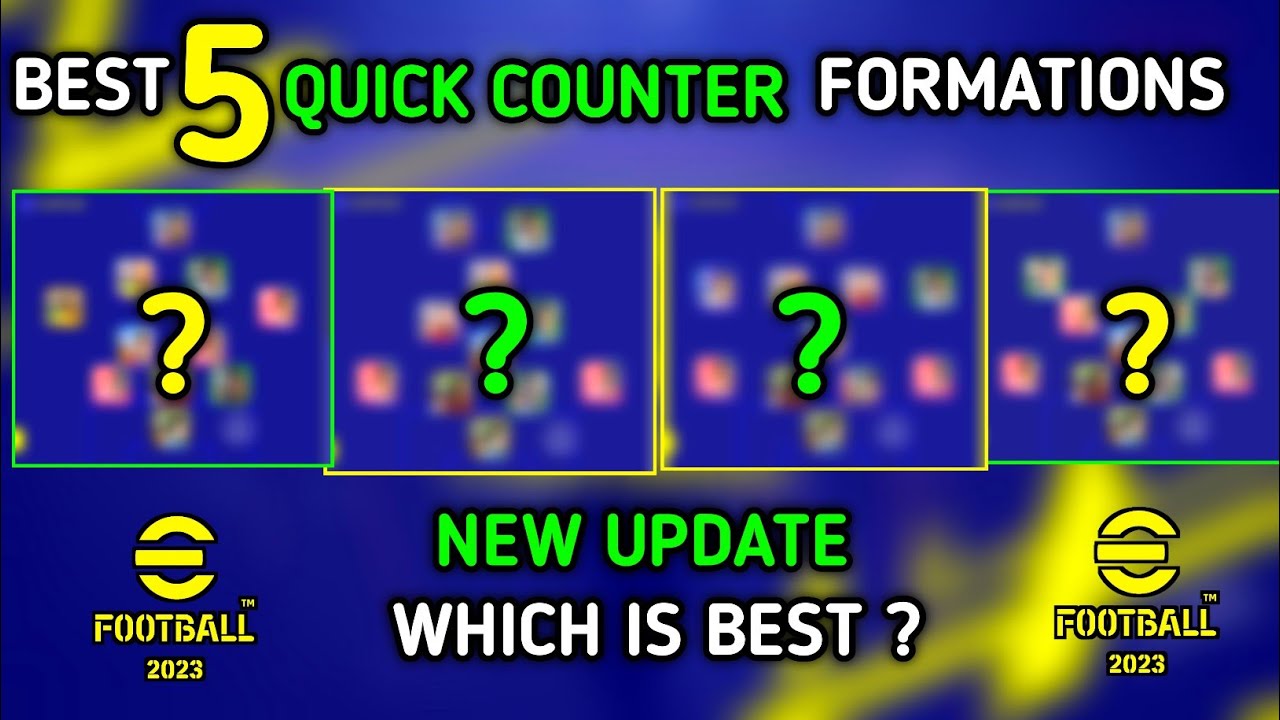 Best quick counter formations in efootball | counter | 4213 | best ...