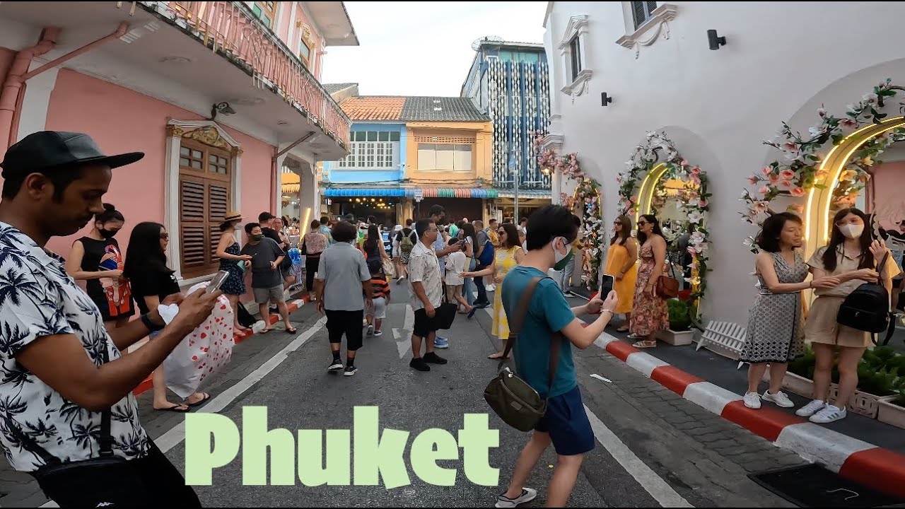 [4K] Walking Phuket Town: Sunday Market Street: Restaurants & Street ...