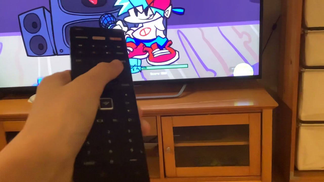 playing fnf on tv - YouTube