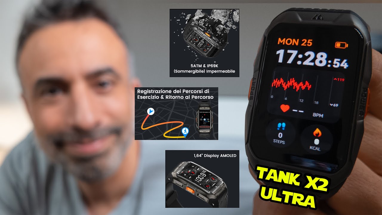 Smartwatch KOSPET Tank X2 Ultra - YouTube