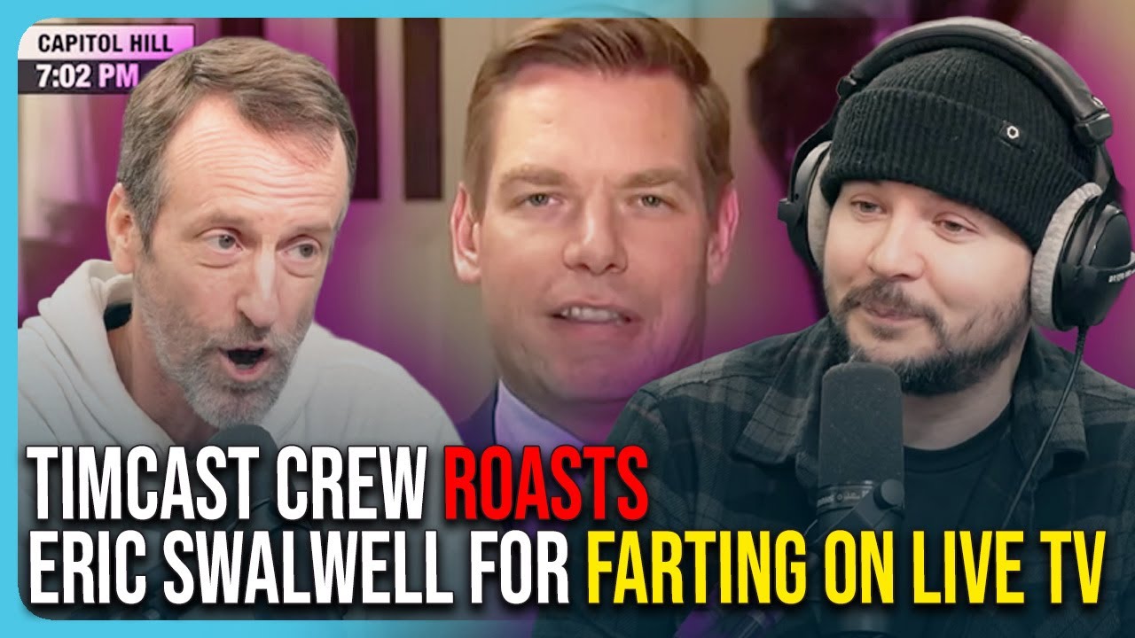 Timcast Crew Roasts Eric Swalwell For Farting on Live TV - YouTube