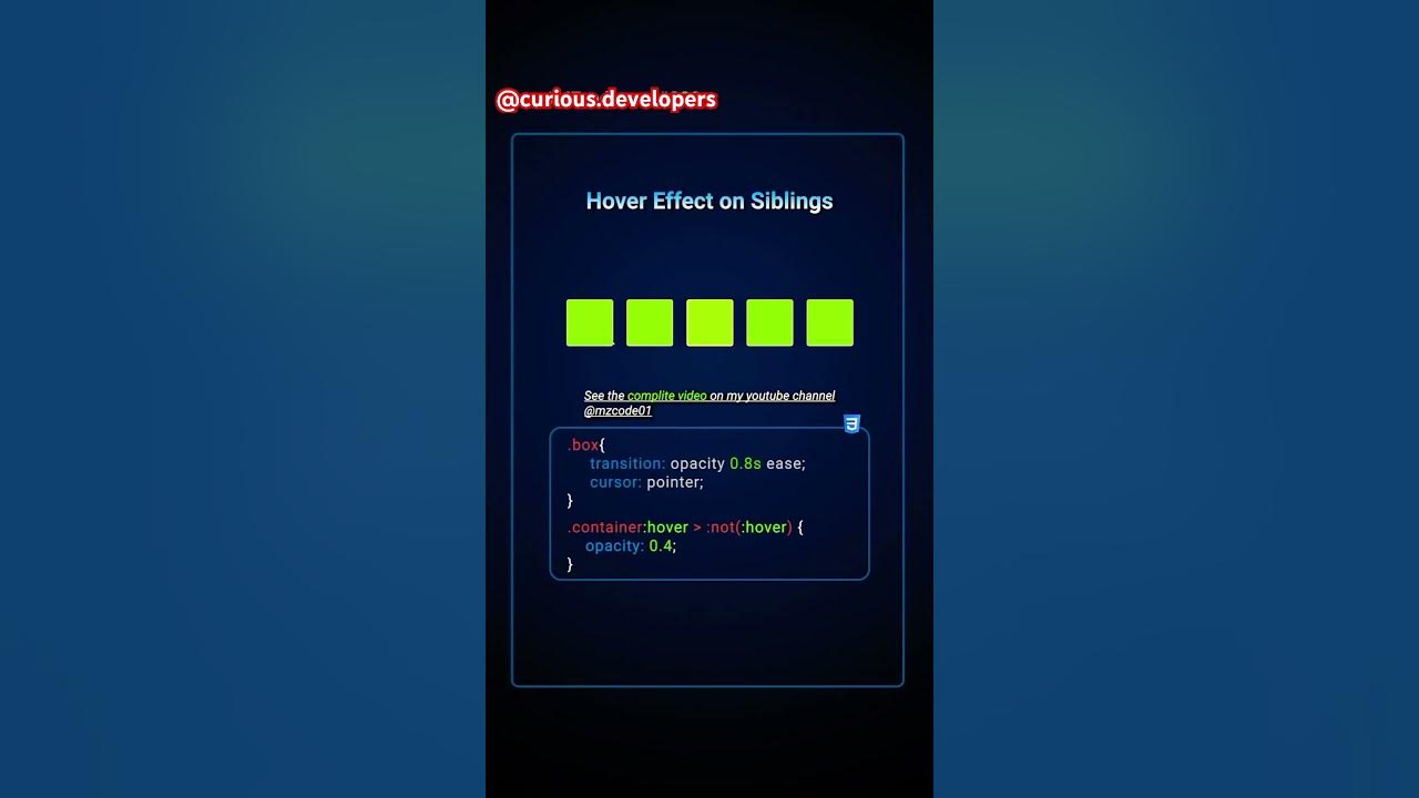 Hover Effect On Siblingscss Coding Htmlcss Webdevelop Webdevelopment Htmlcsswebsite