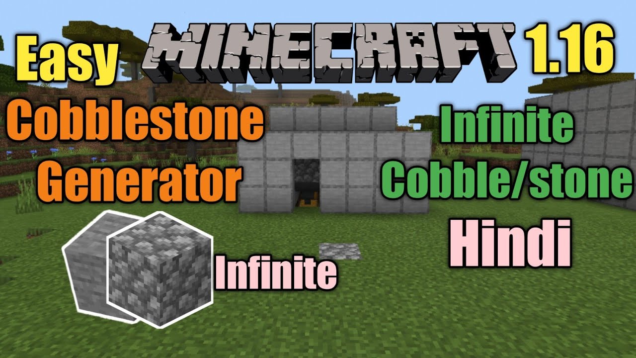 How To Make A Cobblestone Generator In Minecraft | Minecraft Stone ...