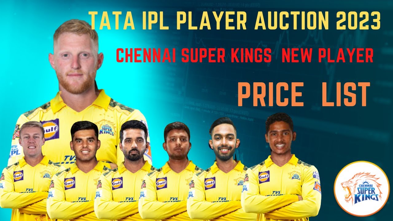IPL 2023 Player Auction: CSK, TATA IPL Add Ben Stokes ipl 2023 - YouTube
