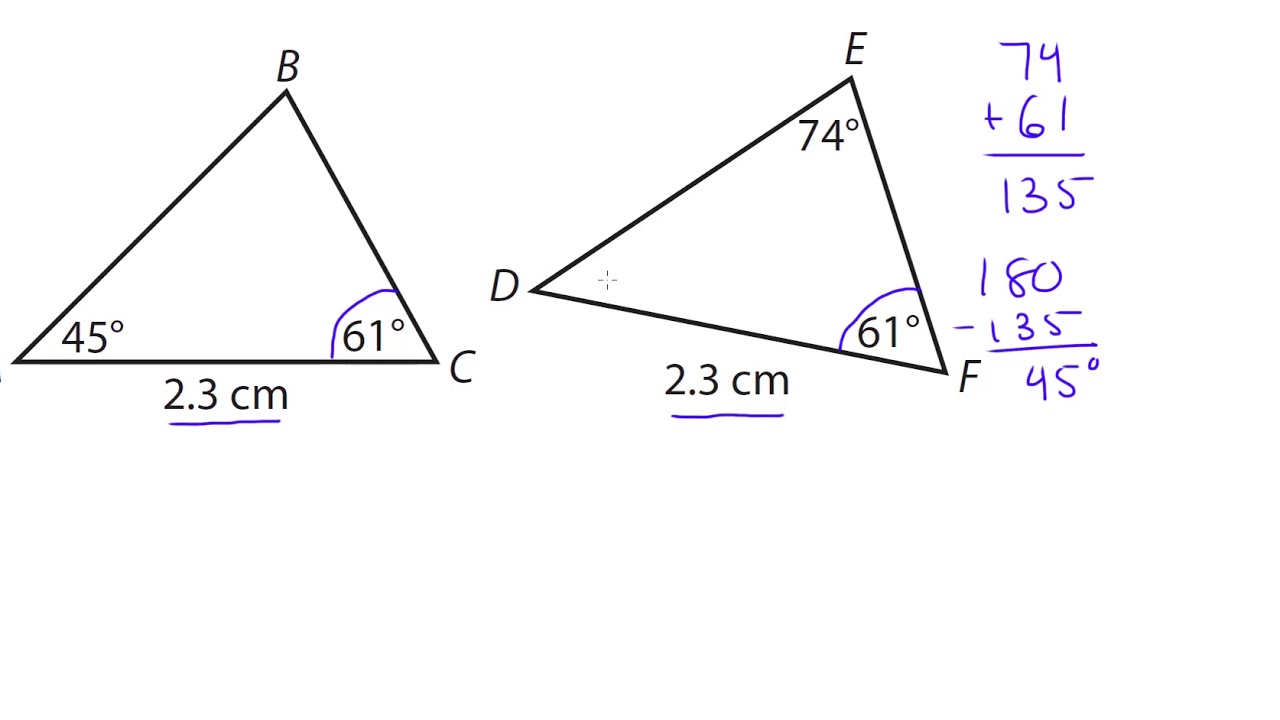 Geometry - ASA Congruence - YouTube