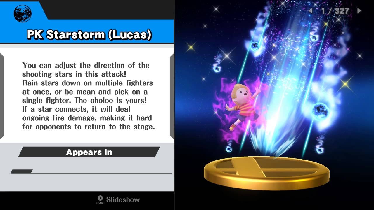 Super Smash Bros. Wii U- PK Starstorm Thropy (Lucas Final Smash) - YouTube