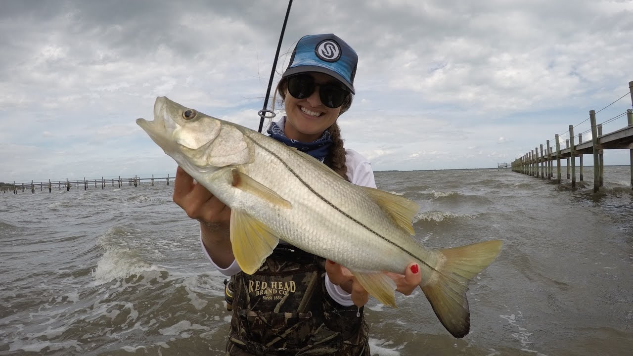 Waist Deep in MURKY Water! Wade Fishing for Snook! - YouTube