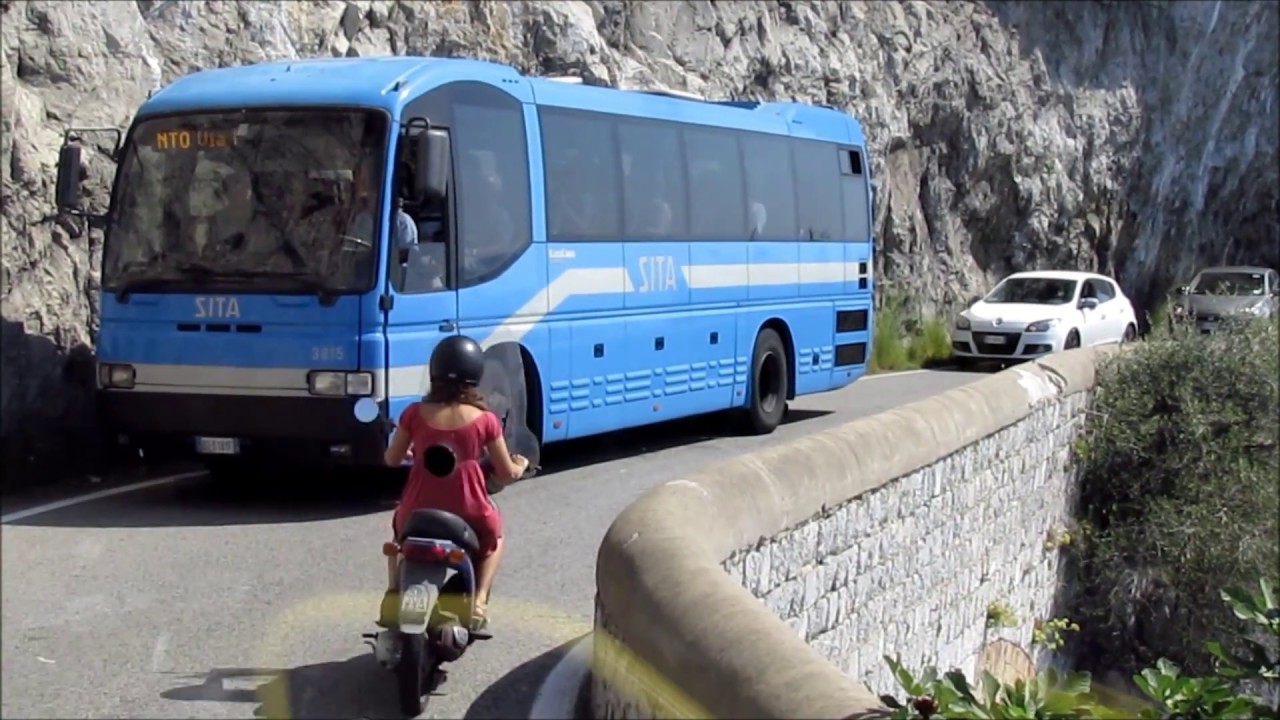Bus Ride on the Spectacular Amalfi Coast of Italy - YouTube