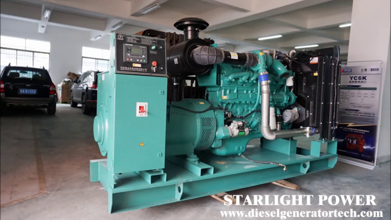 440kw Dongfeng Cummins Electric Diesel Generator in Machine Room - YouTube