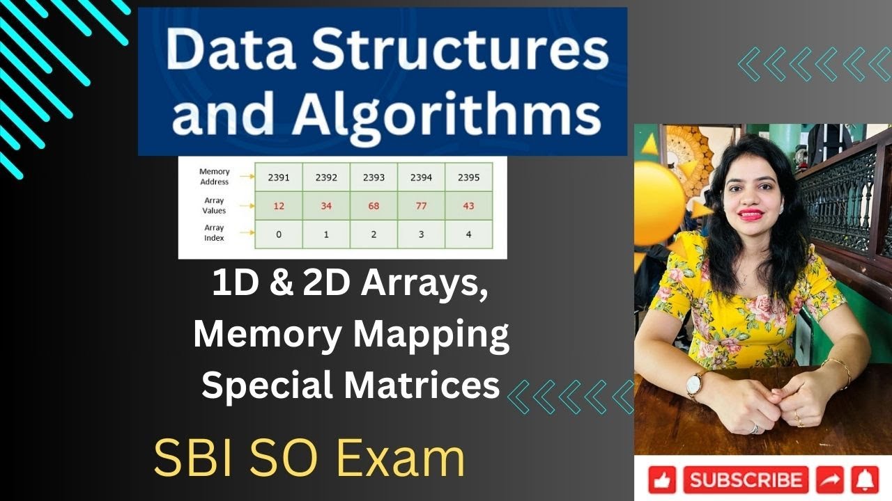 Data Structure & Algorithms for SBI SO | Arrays & Special Matrices | Memory Mapping Explained ...