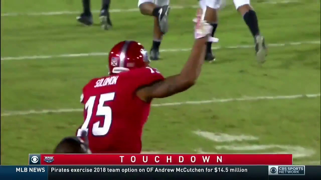 FAU Wide Receiver Kamrin Solomon 60 Yard Trick Play Touchdown - YouTube