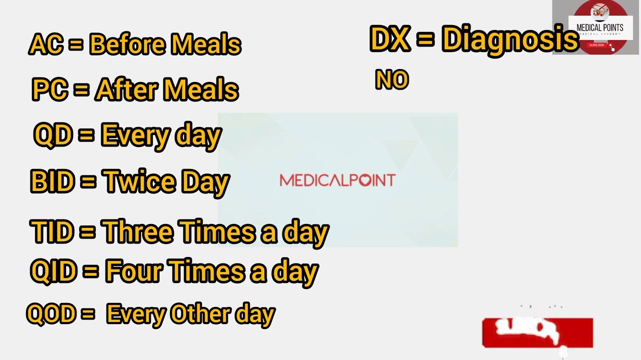 common medical abbreviations...... Doctor s - YouTube