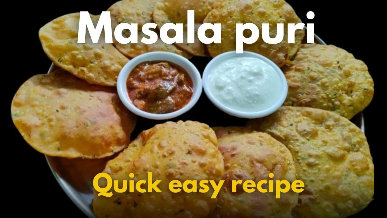 👌MASALA PURI RECIPE | Wheat Flour & Besan Snack | Spicy Masala Poori ...