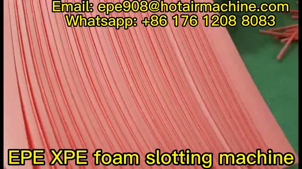 PE EPE XPE XLPE Foam Slotting machine | rectangular shape | groove machine - YouTube