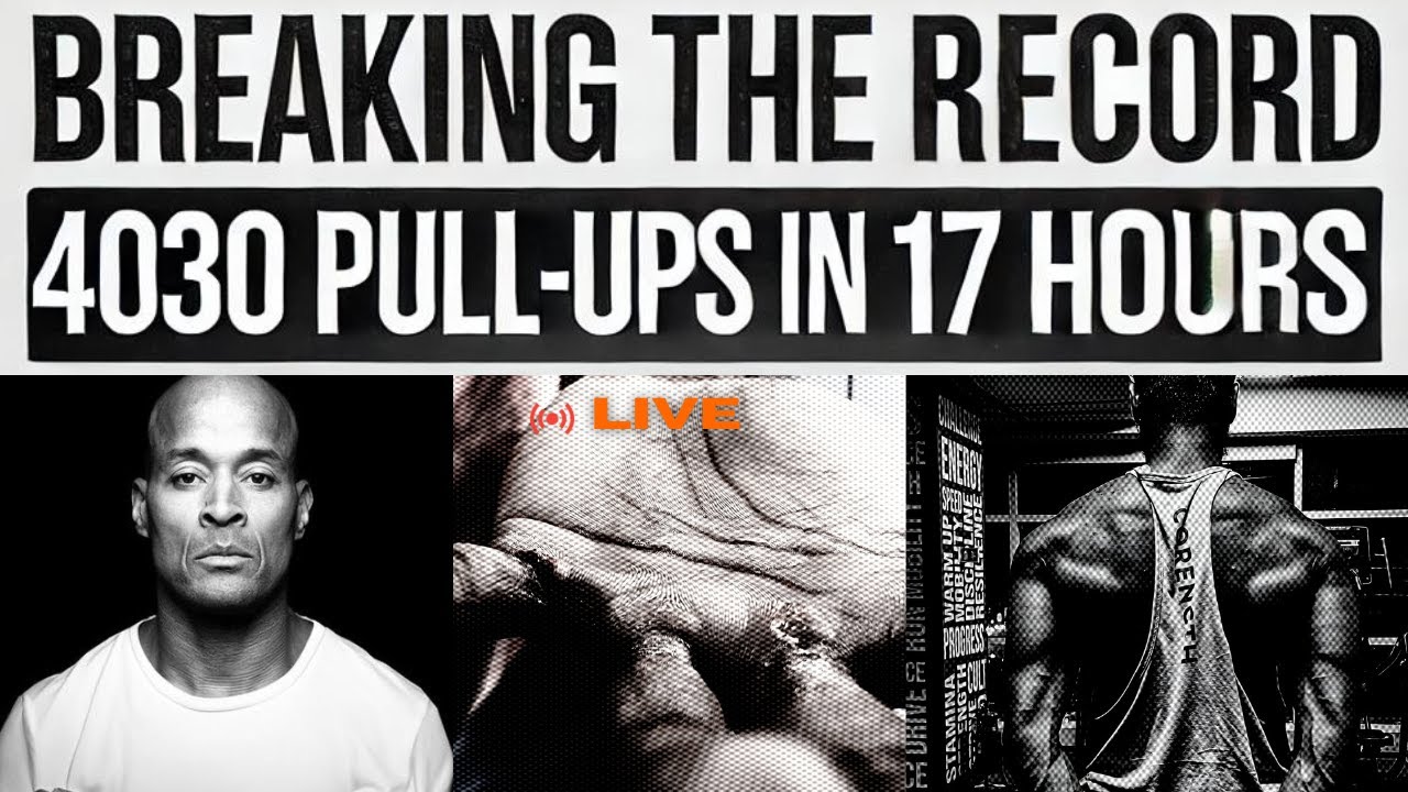 4030 pullups BREAKING world record LIVE | David Goggins Insane Pull-Ups ...
