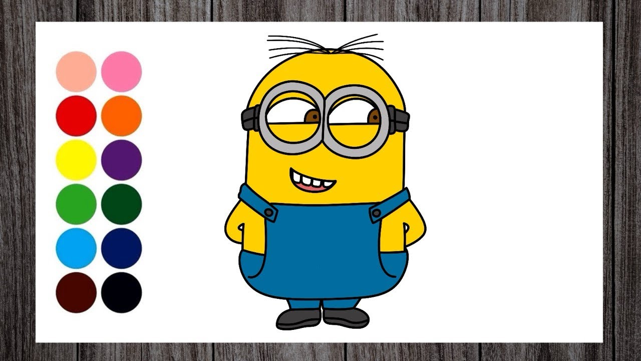 how to Draw minion easy step by step | minion drawing and Colouring ...