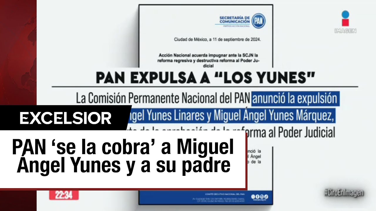 PAN expulsa a Yunes Márquez y Yunes Linares por votar a favor de ...