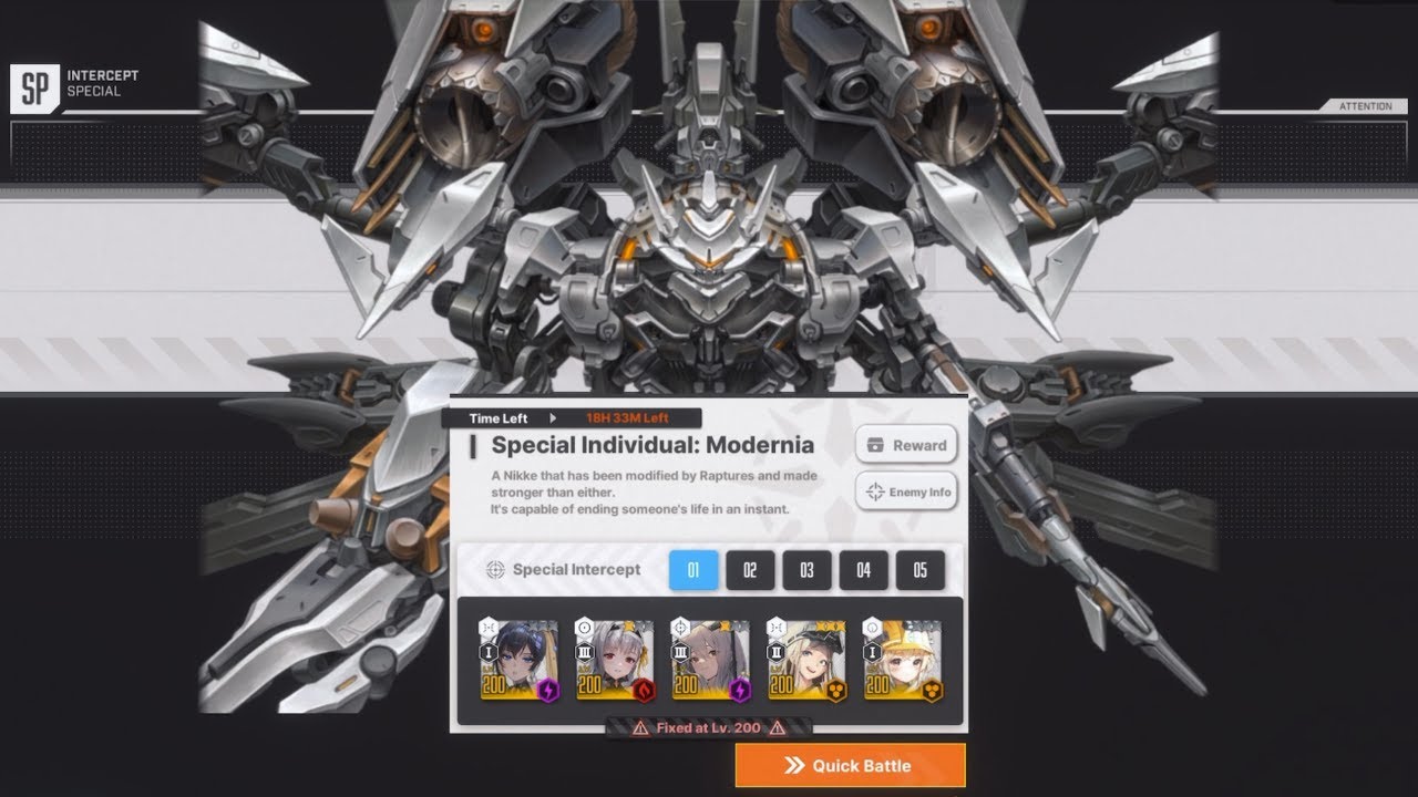 Special Individual: Modernia | Special Intercept | Goddess of Victory ...