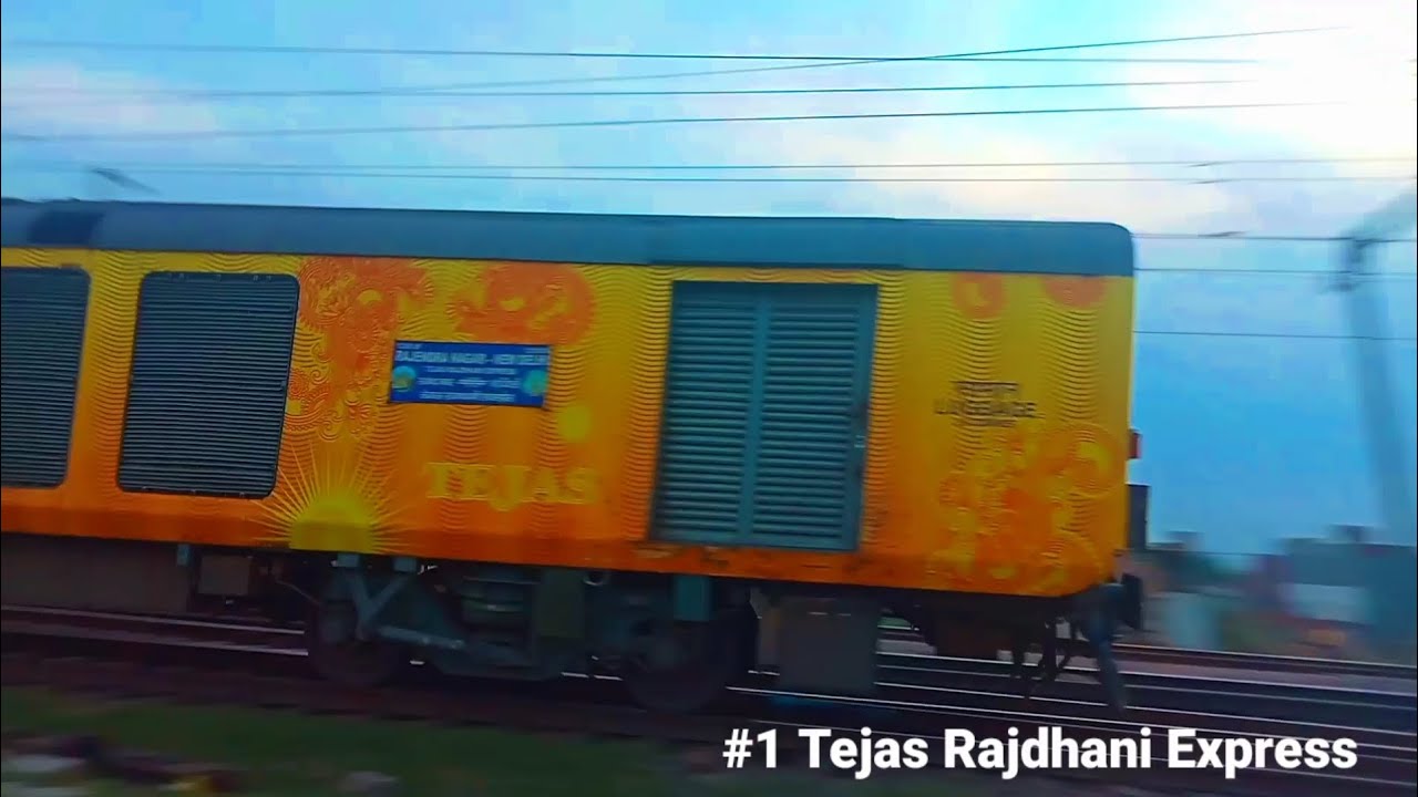 Tejas new delhi High Speed Crossing at 130km/hrs full speed track ...