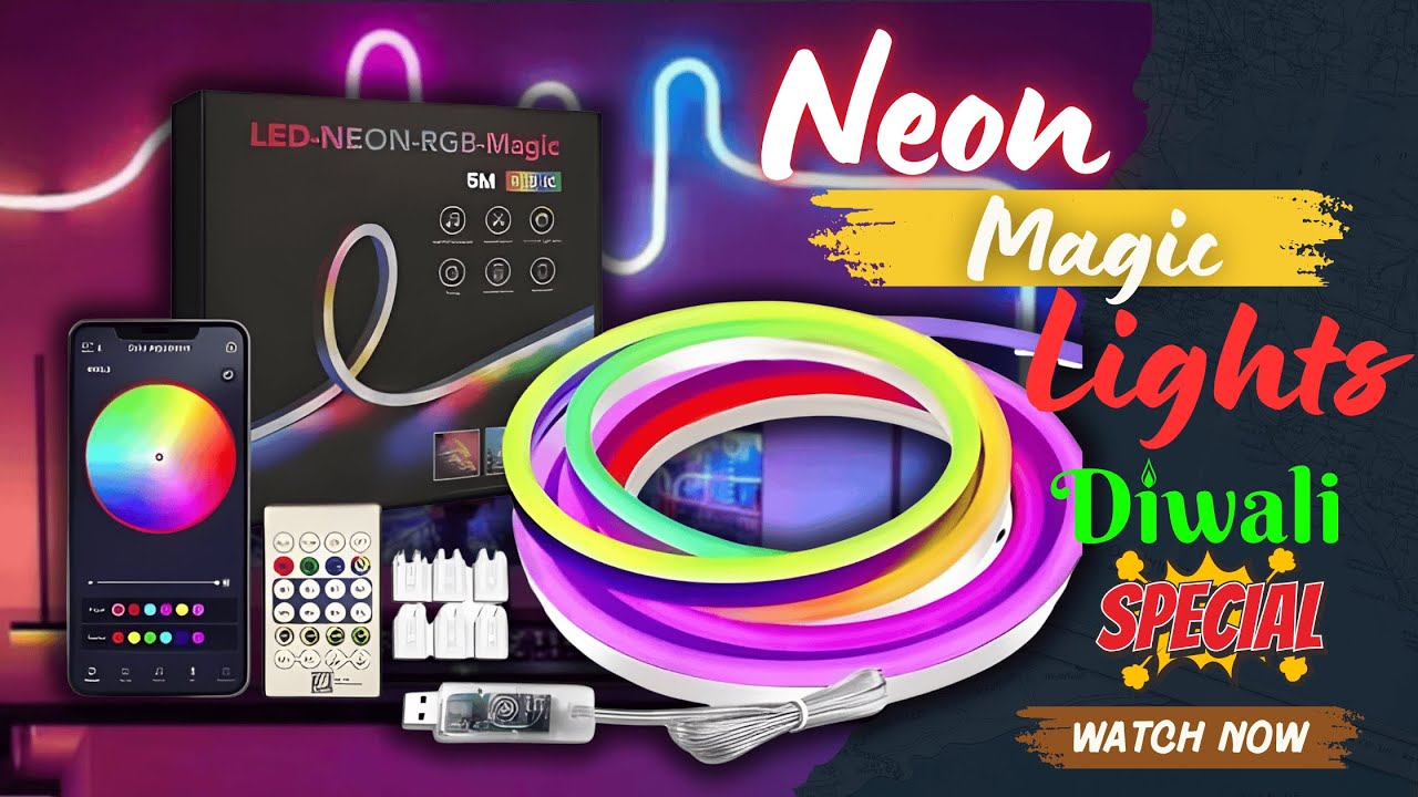 দীপাবলির সাজ RGB LED Neon Lights | Kali Puja Special Decoration ...