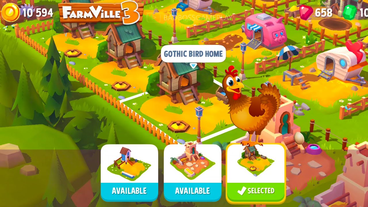 GOTHIC BIRD HOME (new design) FarmVille 3 Gameplay Walkthrough - YouTube