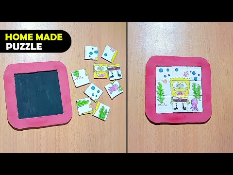 How to make a puzzle game with cardboard|diy puzzle step by step - YouTube