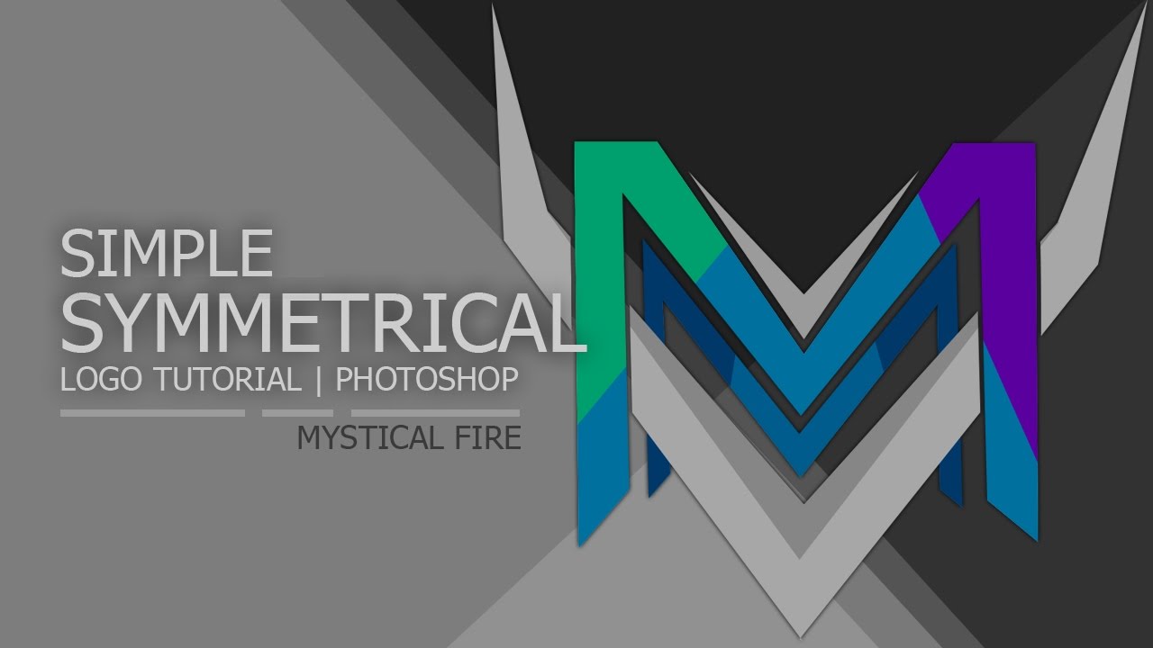 How to create a simple symmetrical logo | Photoshop tutorial - YouTube