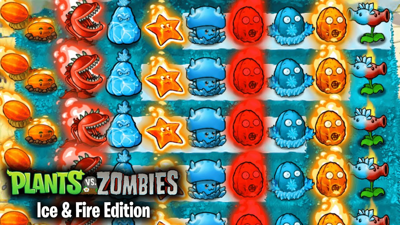 Plants vs Zombies Ice & Fire Edition BETA | Fire Melon, Frozen Nut ...