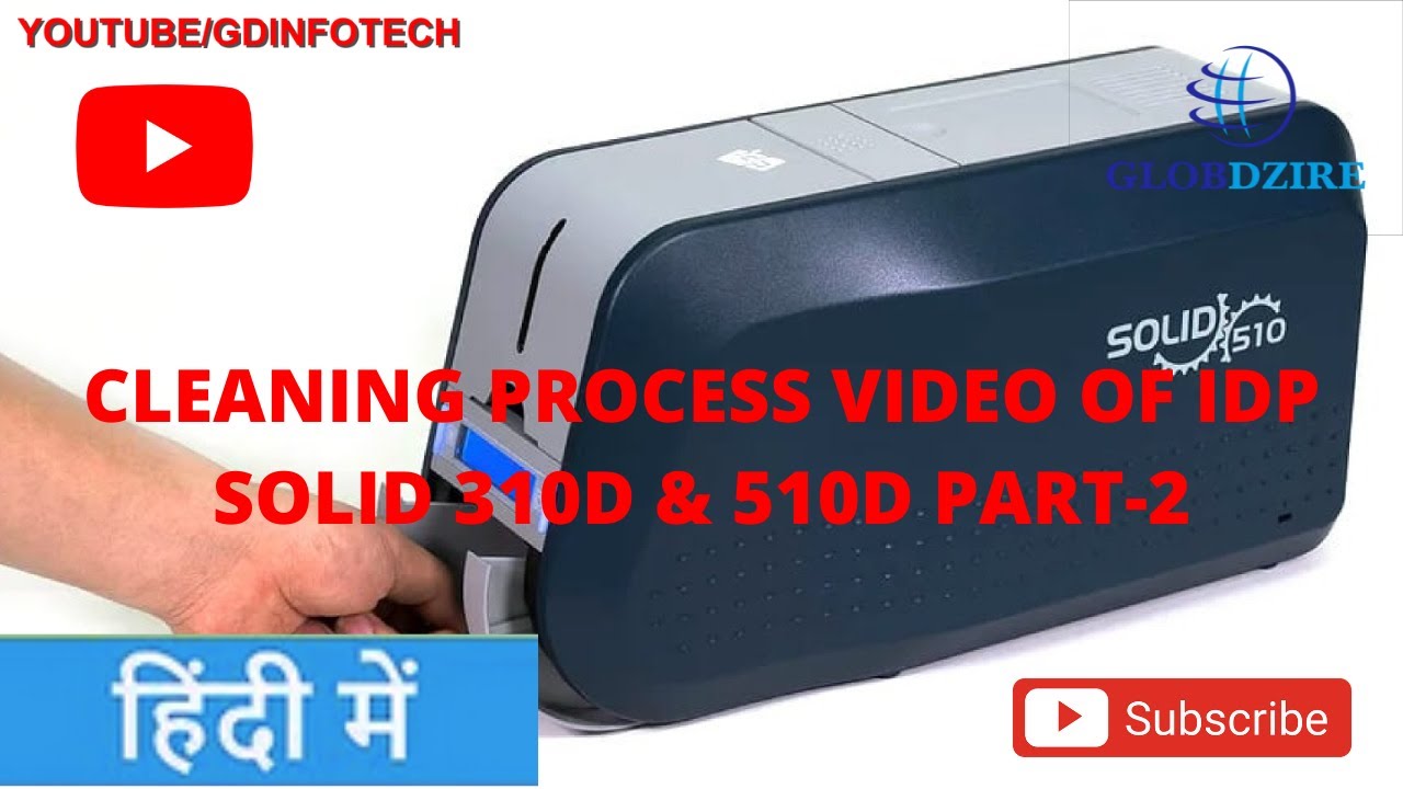 IDP SOLID PVC ID CARD PRINTER SERIES CLEANING PROCESS PART-2 - YouTube
