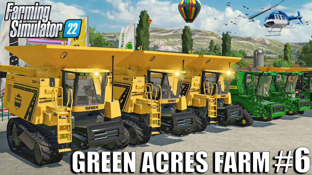 Harvesting the BIGGEST FIELD on THE MAP | GREEN ACRES | Farming ...