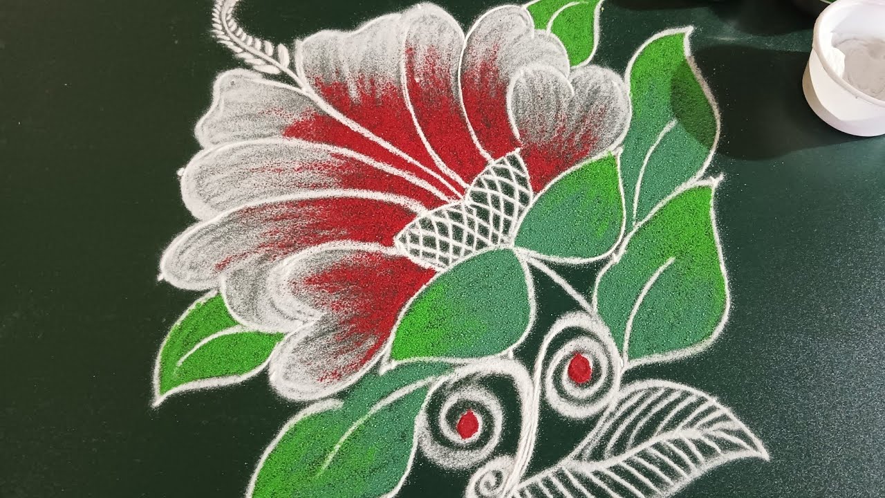 beautiful flower rangoli latest kolam daily rangoli design small ...