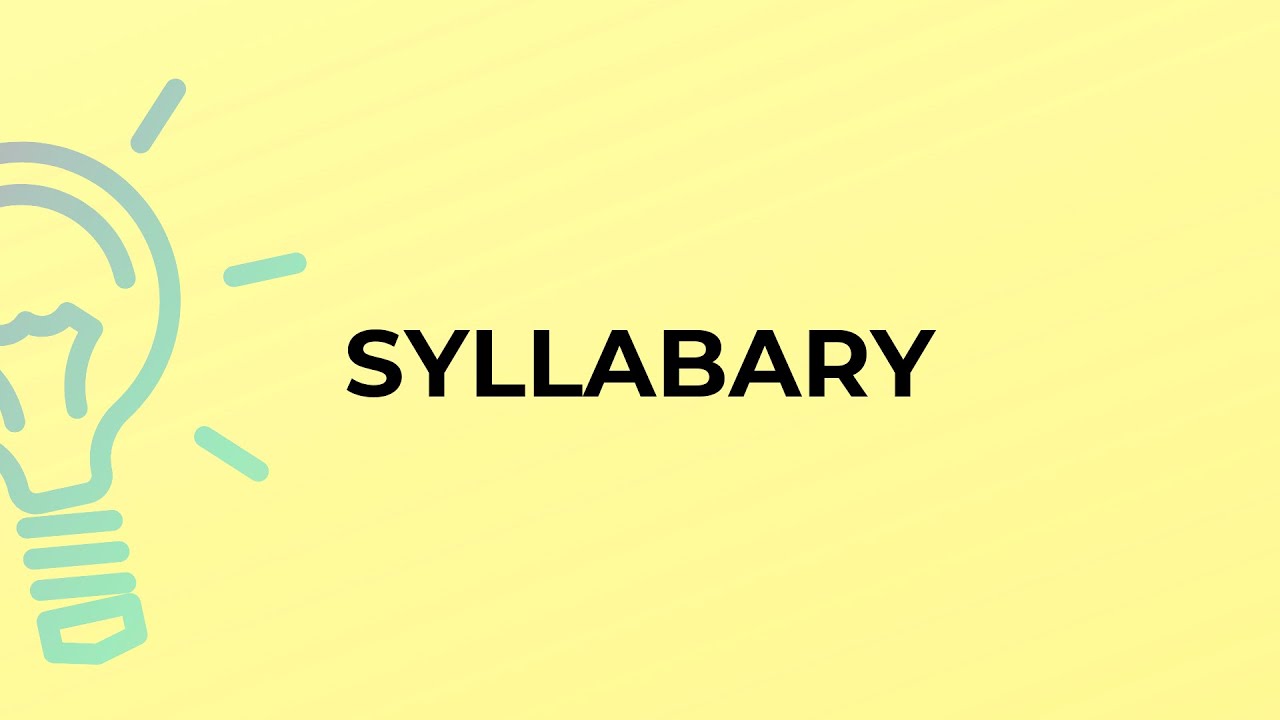 What is the meaning of the word SYLLABARY? - YouTube