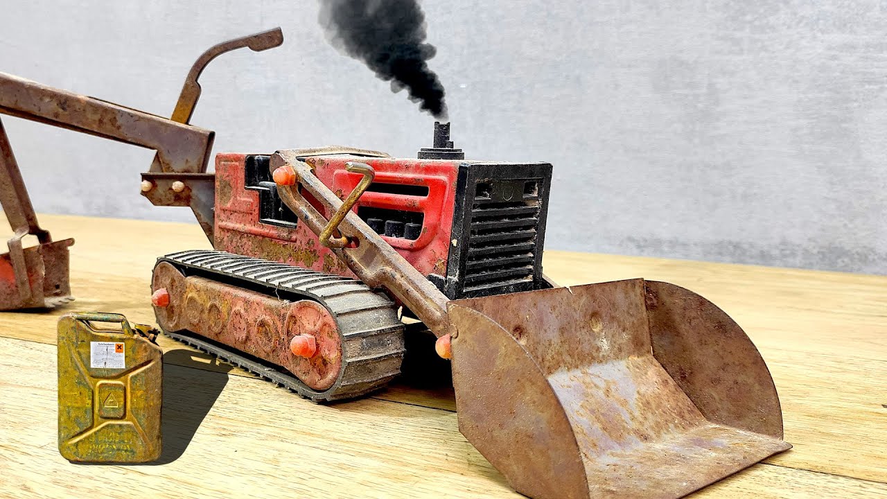 Restoration of the Old Tracked loader Collection of Works in One Video ...