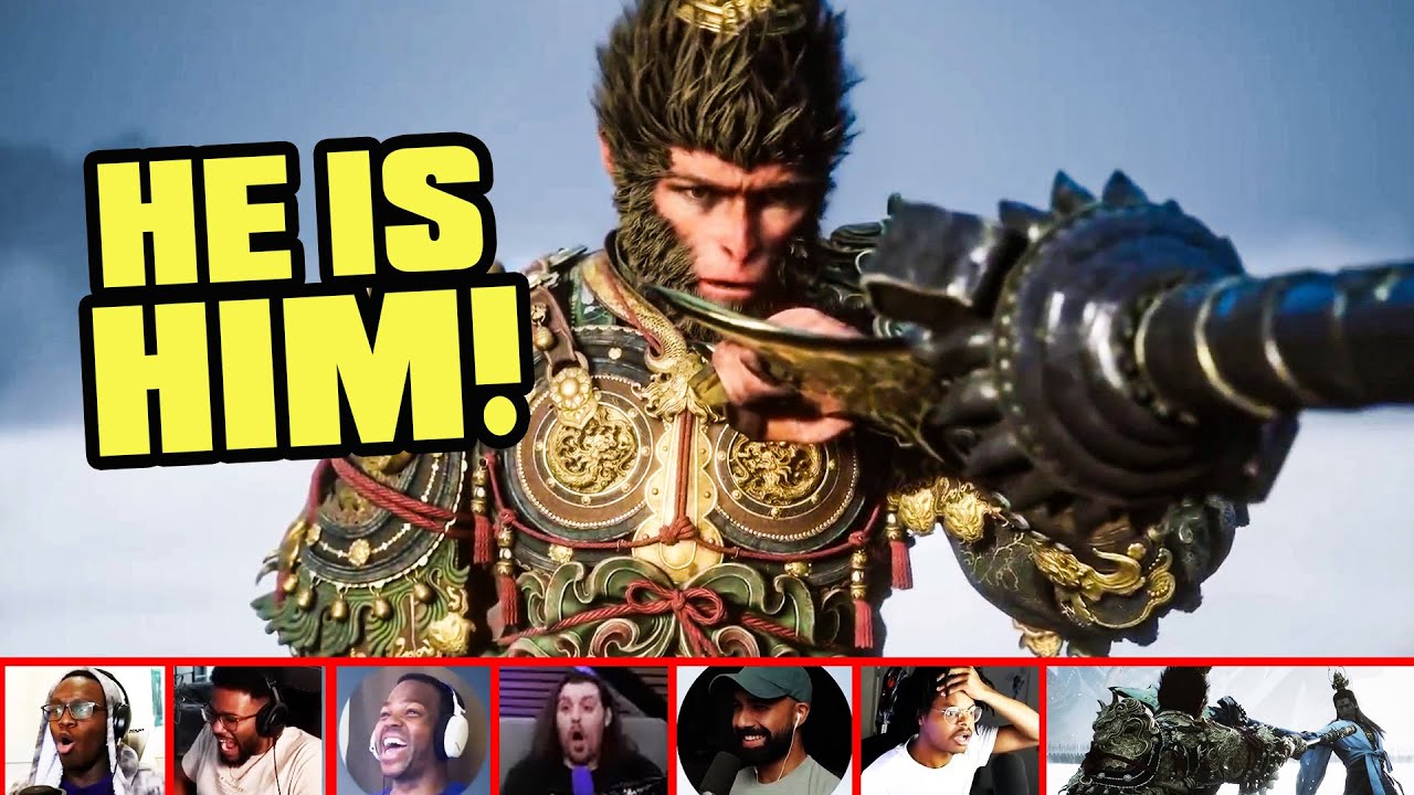 Gamers Reaction To Seeing The Opening Intro Boss Fight On Black Myth ...