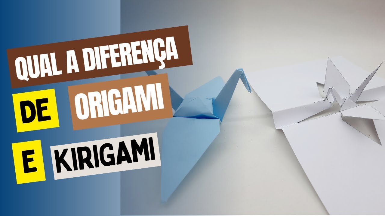Qual a diferença de origami e kirigami? - YouTube