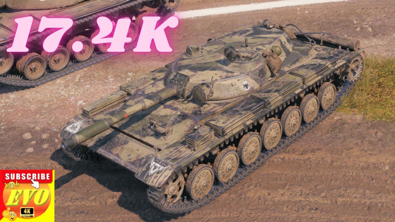 T-100 LT 17.4K Spot Damage World of Tanks,WoT tank battle - YouTube