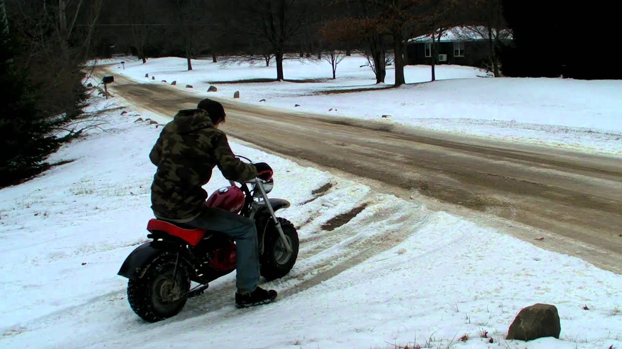 Minibike + Snow - YouTube