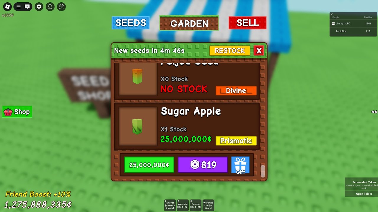 SUGAR APPLE IN STOCK GROW A GARDEN - YouTube