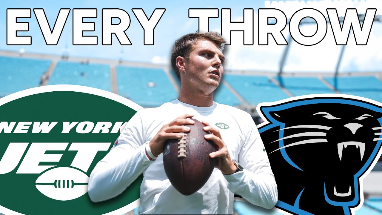 Zach Wilson EVERY THROW - New York Jets vs Carolina Panthers Highlights ...