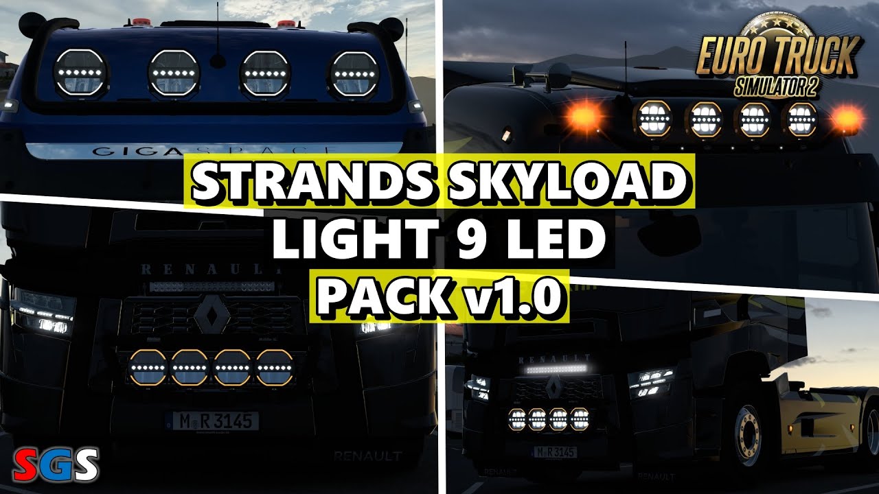 |ETS2 1.47| Strands Skyload Light 9 LED Pack v1.0 - YouTube