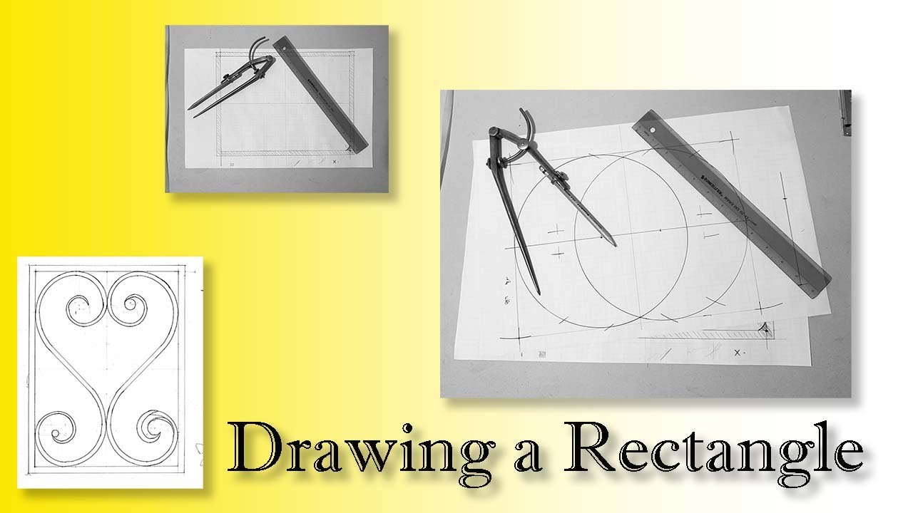Drawing a Rectangle with a Compass - YouTube