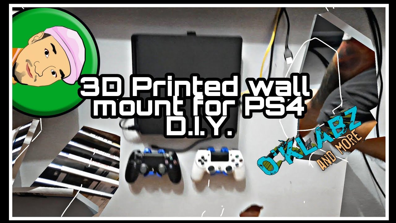PS4 Wall mount DIY 3D printed - YouTube
