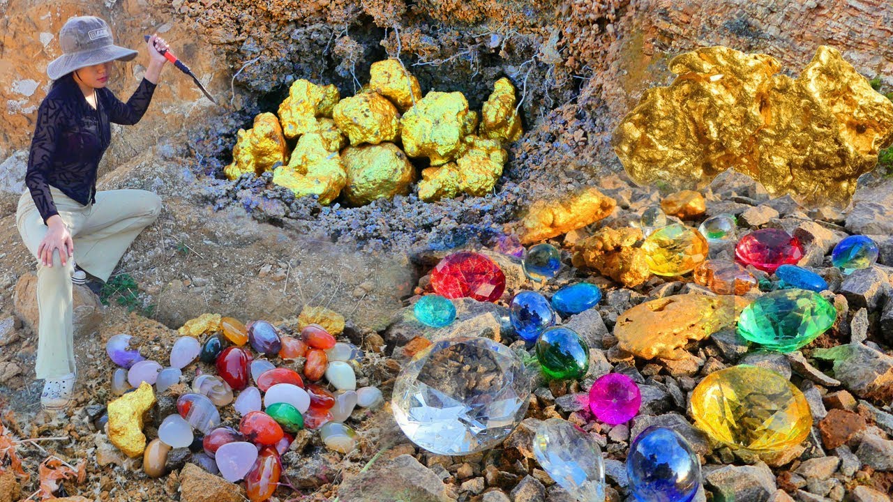 OMG ! Gold and Gemstones were once mined here, what Treasure did I find ...
