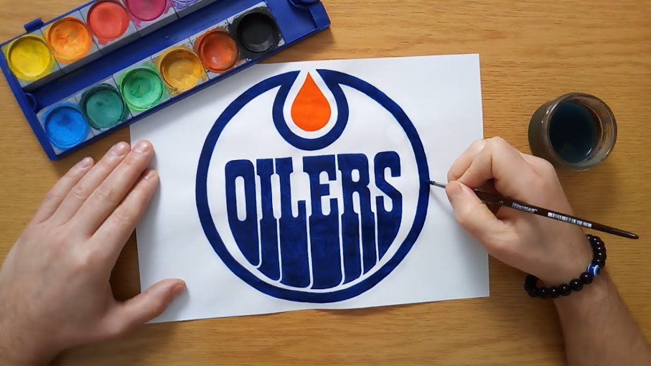 How to draw the Edmonton Oilers logo - NHL - YouTube