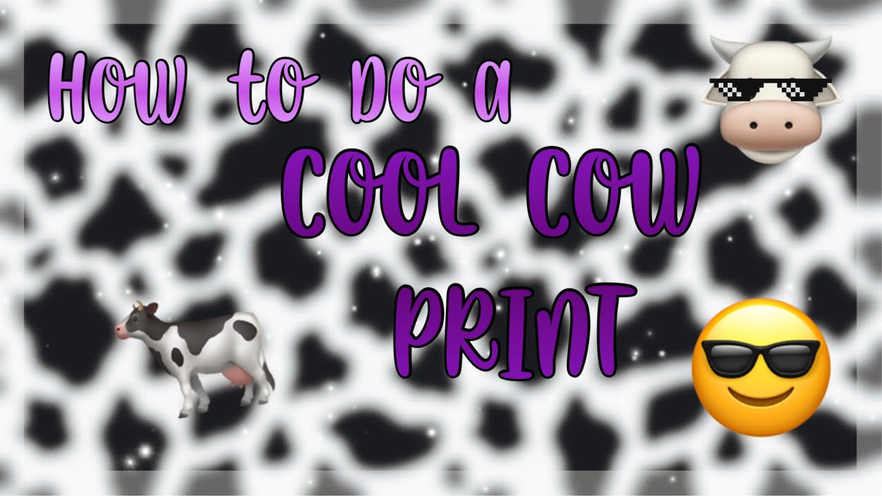 How to do a COOL COW PRINT!!!! **digitally** - YouTube