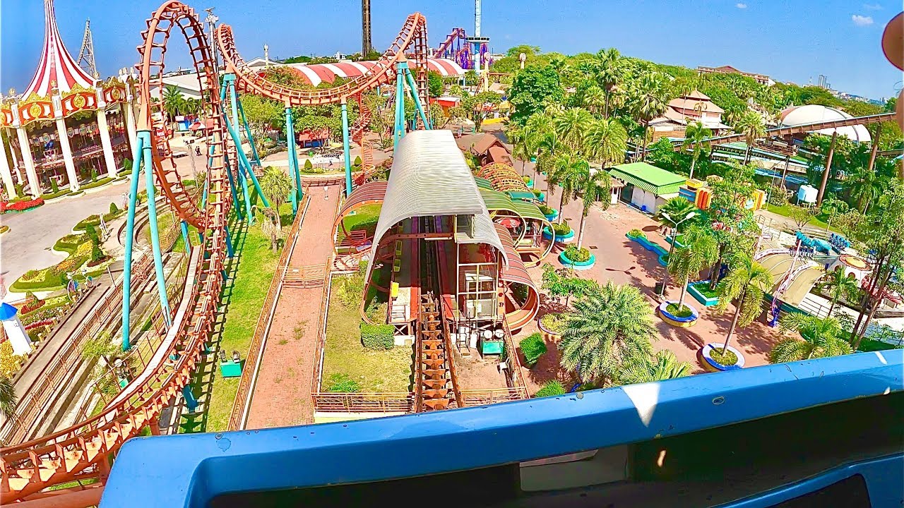 Roller Coaster Ride ‘The Boomerang' at Siam Amazing Park Bangkok - YouTube